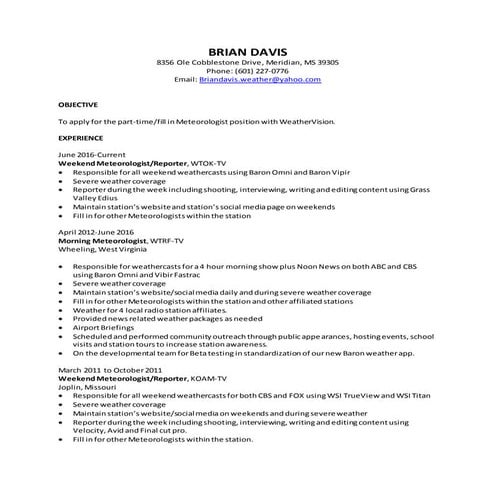 Brian Davis Resume | DOCX
