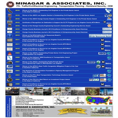 Minagar & Associates, Inc., 24 Years of Planning & Engineering ...