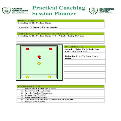 56. defending in the modern game progression 2 - pressure | DOC
