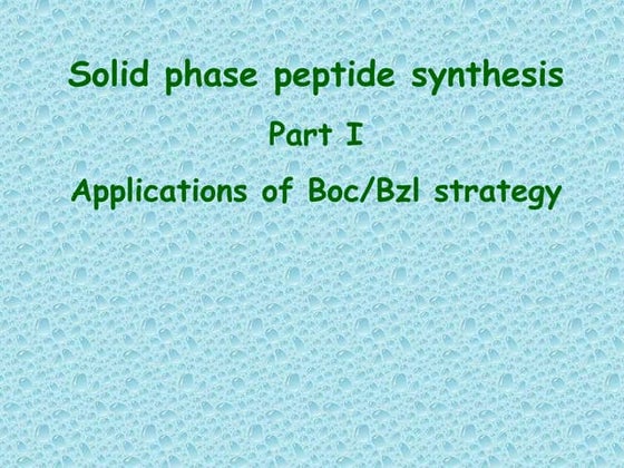 Merrifield Synthesis of Peptides | PDF | Chemistry | Science