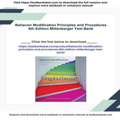 Behavior Modification Principles and Procedures 6th Edition ...
