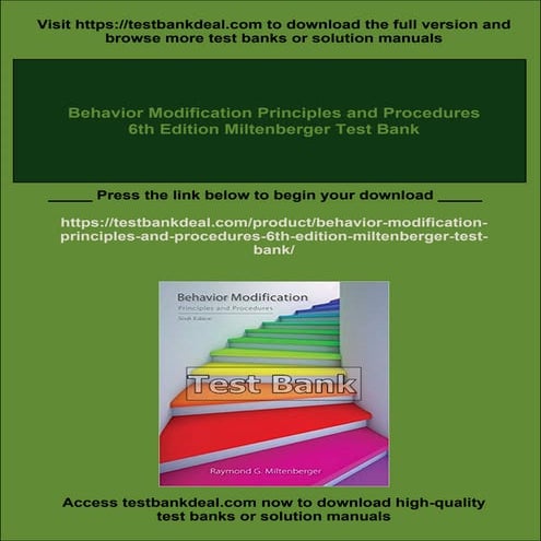 Behavior Modification Principles and Procedures 6th Edition ...