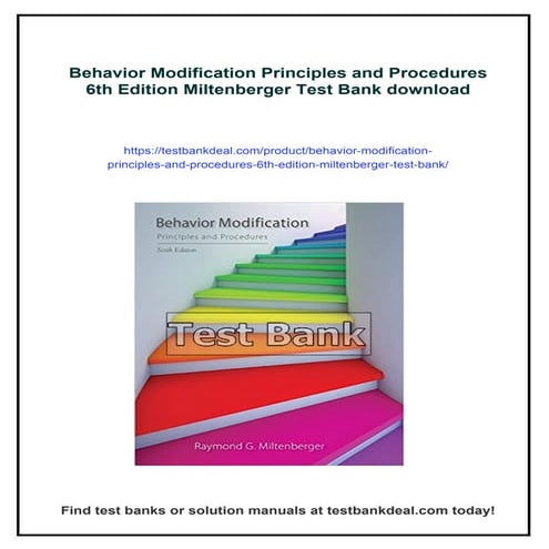 Behavior Modification Principles and Procedures 6th Edition ...