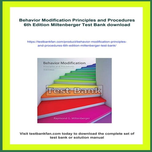 Behavior Modification Principles and Procedures 6th Edition ...