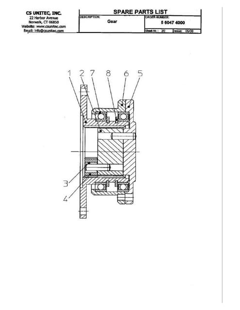 CS Unitec Pneumatic Rotary Hammer Drill Schematic: 2 2414 0010 | PDF