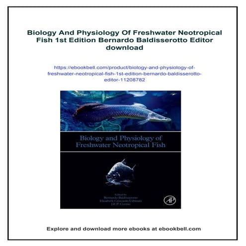 Biology And Physiology Of Freshwater Neotropical Fish 1st Edition ...