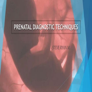 Prenatal diagnosis techniques | PPT