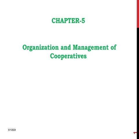 Organization and management of cooperatives | PDF