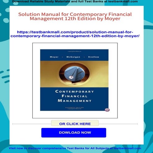 Solution Manual for Contemporary Financial Management 12th Edition by ...