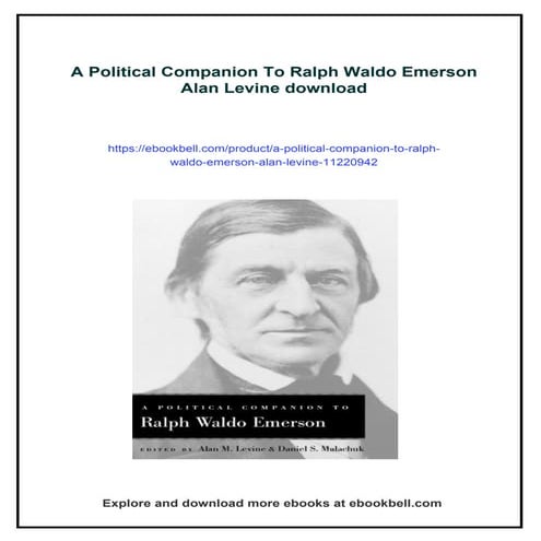 A Political Companion To Ralph Waldo Emerson Alan Levine | PDF