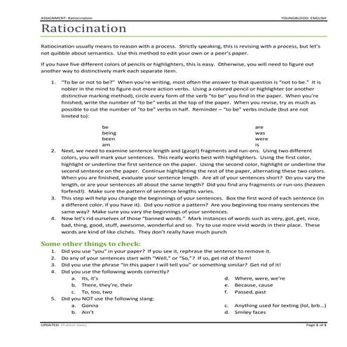 ratiocination | PDF