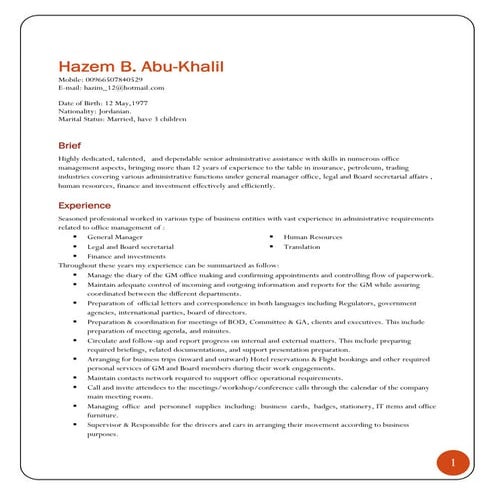 Hazem B. Abu-Khalil ver 3 150815 CV | PDF