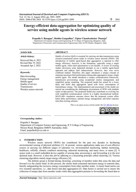 Energy Efficient Data Aggregation For Optimizing Quality Of Service