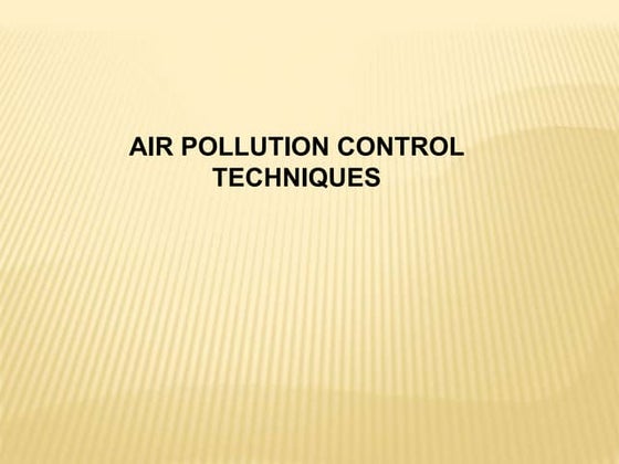 Air pollution control | PPTX