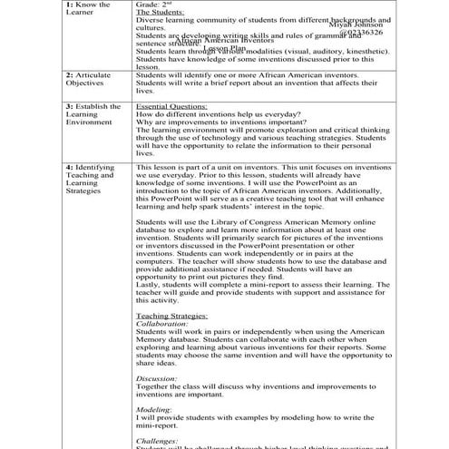 5617 african american inventors lesson plan | PDF