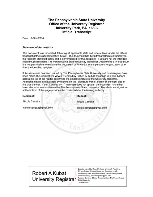 Liberty Transcripts | PDF | Professional School | Postgraduate Education