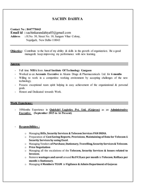 rachin puri - CV(1) | DOC | Business | Business and Finance