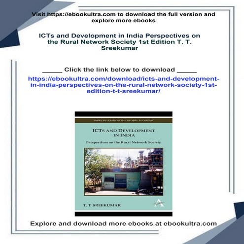 ICTs and Development in India Perspectives on the Rural Network Society ...