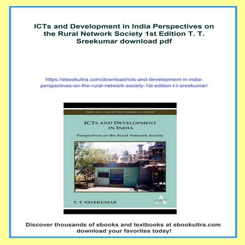 ICTs and Development in India Perspectives on the Rural Network Society ...