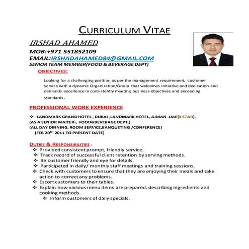 irshad cv 1 | DOCX