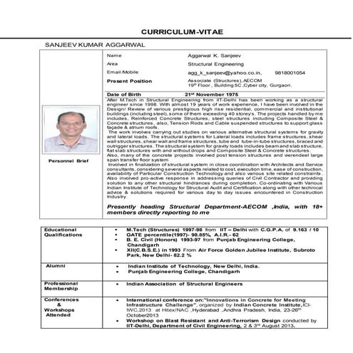 CV - Sanjeev Aggarwal | DOCX