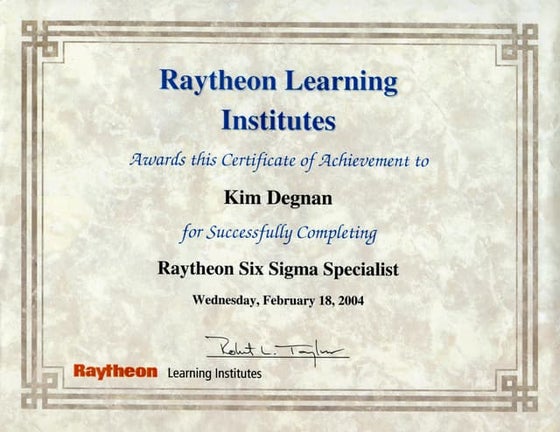Raytheon - Certificate of Merit | PDF