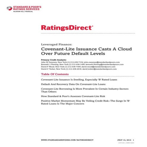 The determinants of financial covenants on private debt | PDF