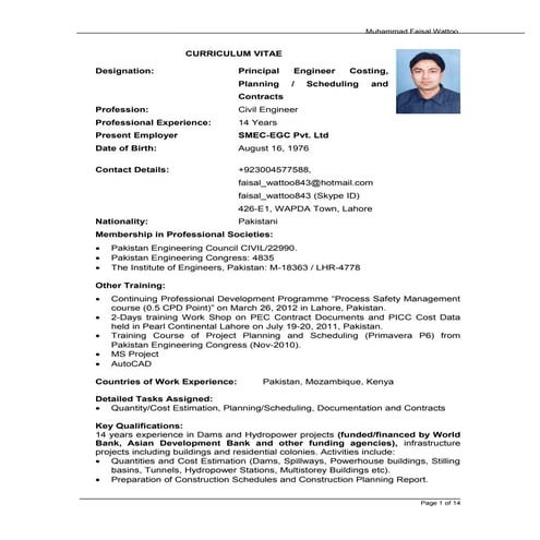 CV - Muhammad Faisal Wattoo | DOC