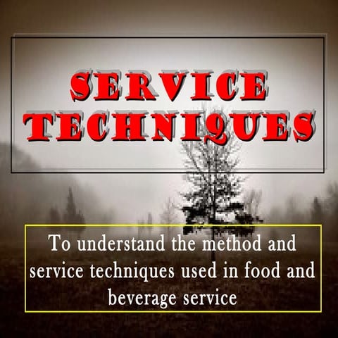 service techniques | PPT
