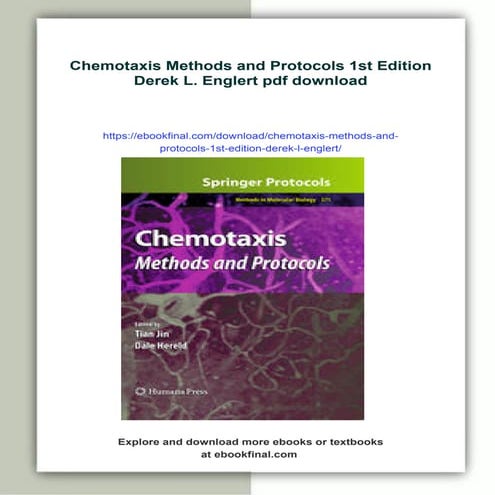 Chemotaxis Methods and Protocols 1st Edition Derek L. Englert | PDF