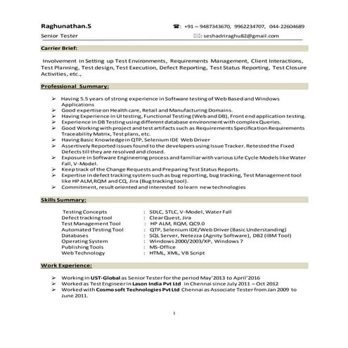 Resume-Raghu - QA | DOCX