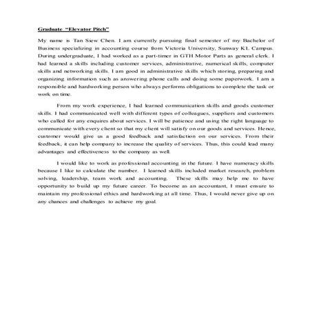 Elevator Pitch | DOCX