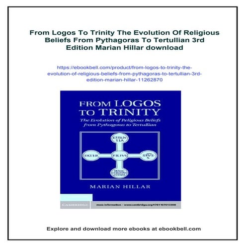 From Logos To Trinity The Evolution Of Religious Beliefs From ...