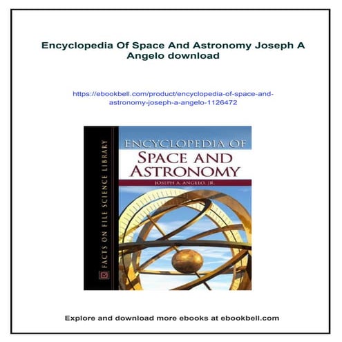 Encyclopedia Of Space And Astronomy Joseph A Angelo | PDF