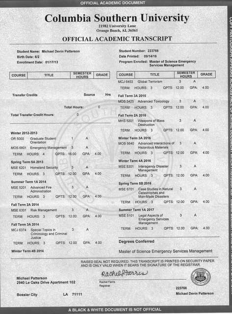 Final college transcript | PDF