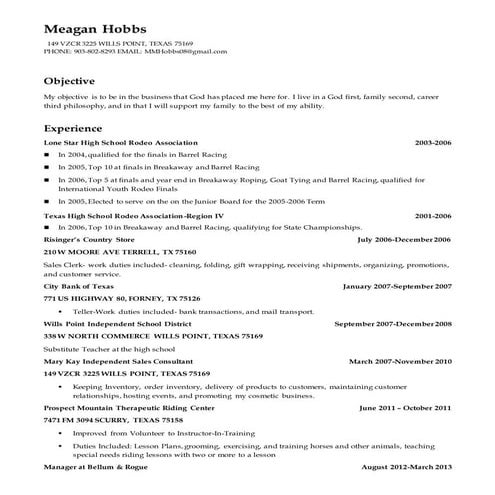 Resume (Equine) | PDF