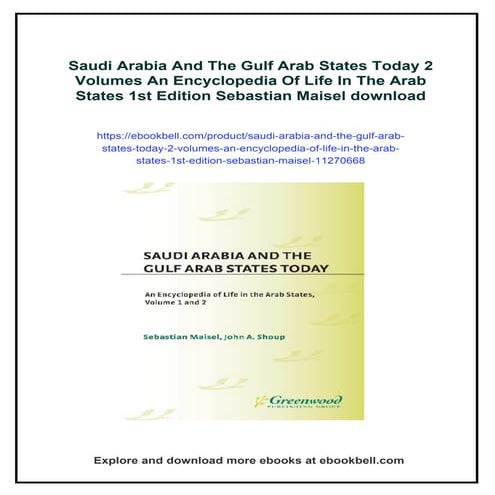 Saudi Arabia And The Gulf Arab States Today 2 Volumes An Encyclopedia ...