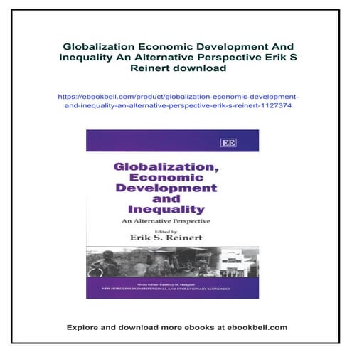 Globalization Economic Development And Inequality An Alternative ...