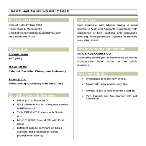 Harish Resume | DOCX