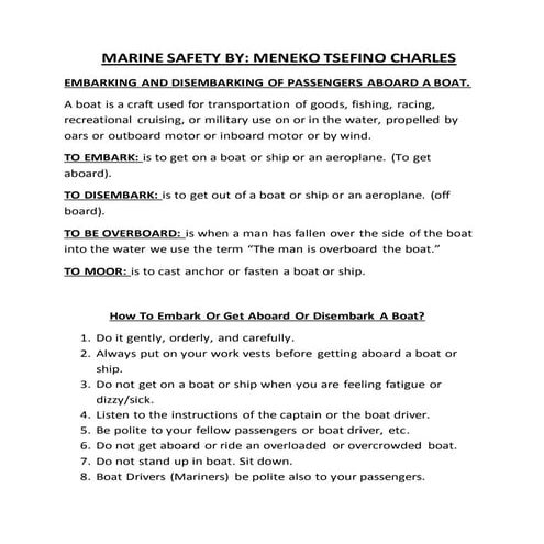 MARINE SAFETY | DOCX