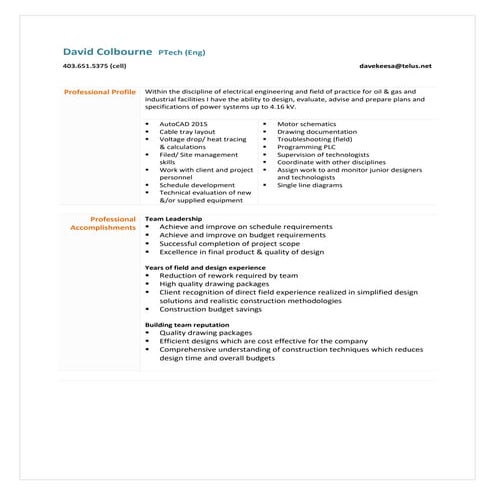 Dave resume 2016 eng web | PDF