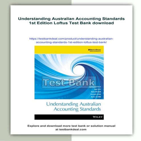 Understanding Australian Accounting Standards 1st Edition Loftus Test ...