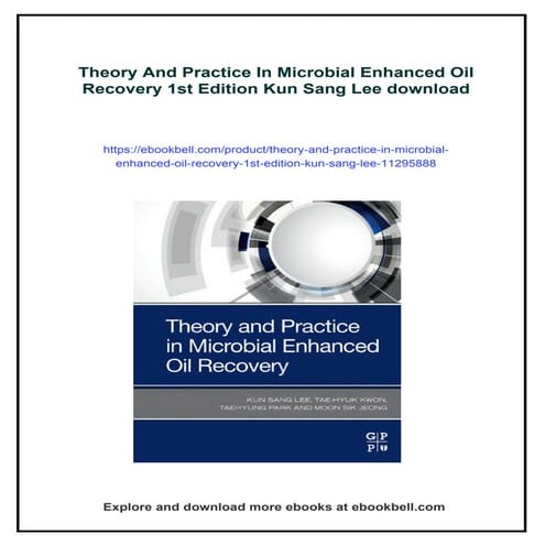 Theory And Practice In Microbial Enhanced Oil Recovery 1st Edition Kun Sang Lee | PDF