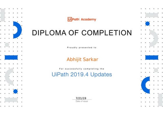 UIPath_rpa solution architect - completion diploma | PPT