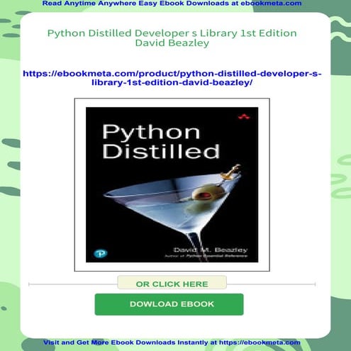 Python Distilled Developer s Library 1st Edition David Beazley | PDF