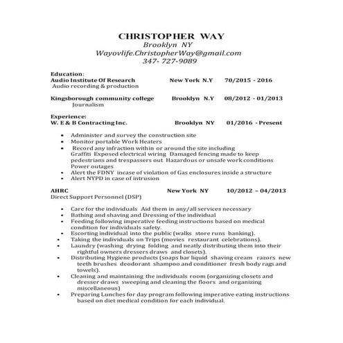 Ricardo Cordero Resume | DOC