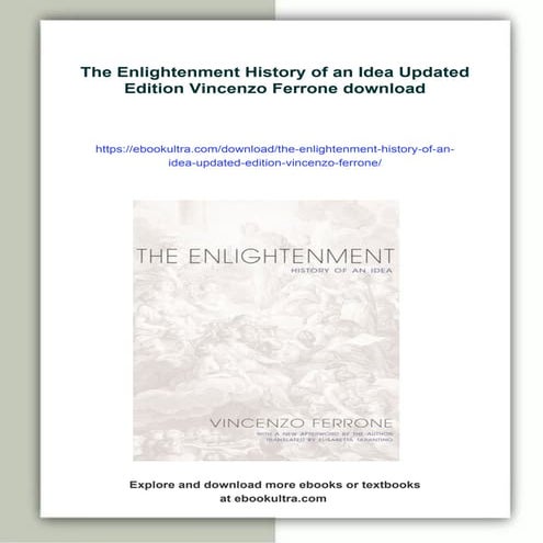 The Enlightenment History of an Idea Updated Edition Vincenzo Ferrone | PDF