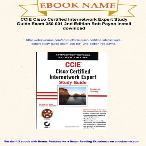 CCIE Cisco Certified Internetwork Expert Study Guide Exam 350 001 2nd Edition Rob Payne | PDF