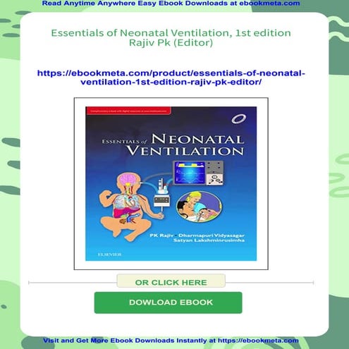Essentials of Neonatal Ventilation, 1st edition Rajiv Pk (Editor) | PDF