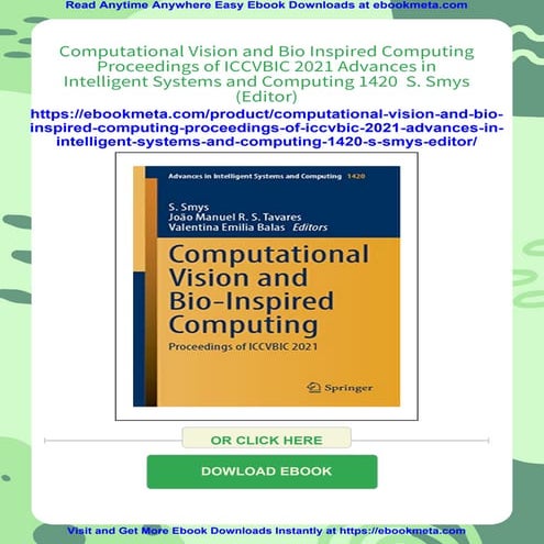 Computational Vision and Bio Inspired Computing Proceedings of ICCVBIC 2021 Advances in ...